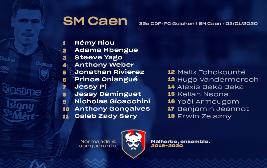 32e - FC Guichen / SM Caen : la composition | infos match - billet SMC ...