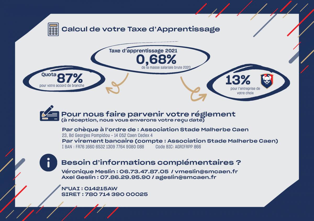 Taxe d'apprentissage | centre de formation - Réserve Stade Malherbe ...